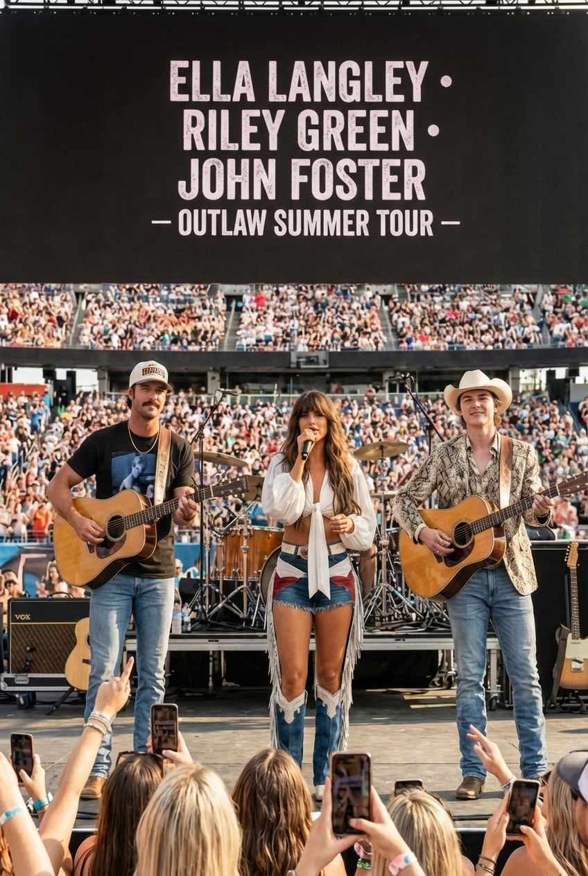 🚨 BREAKING NEWS 🚨Ella Langley, Riley Green & John Foster Announce 2026 ...